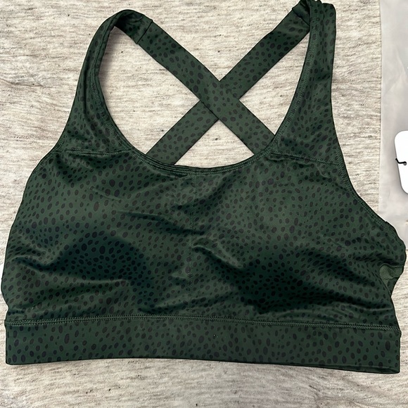 ZYIA | Intimates & Sleepwear | Zyia Spotted Pine Crosa Strap Bra L ...